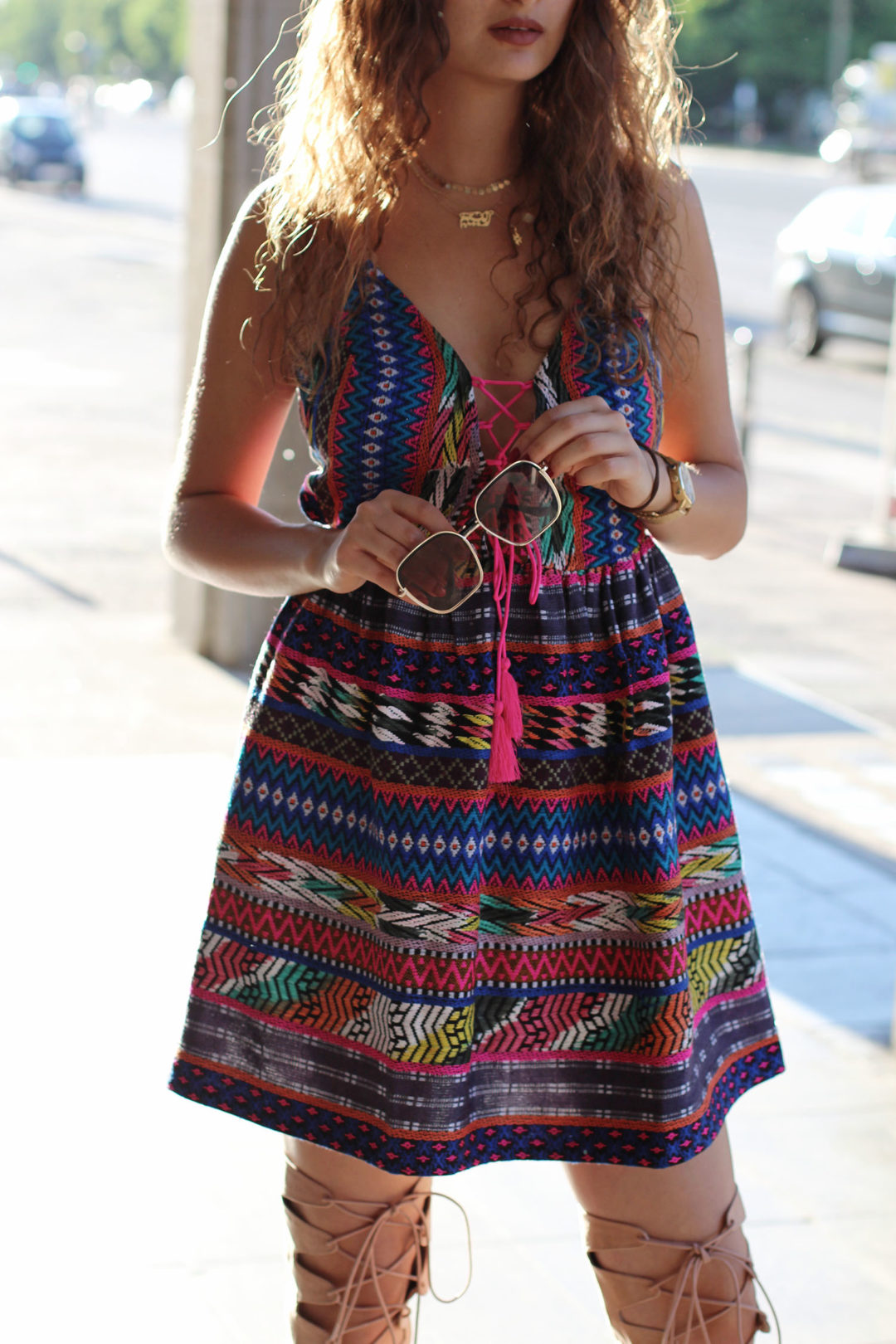 Festival Style – The Colorful Boho Dress & Lace-up Overknees - Personal ...